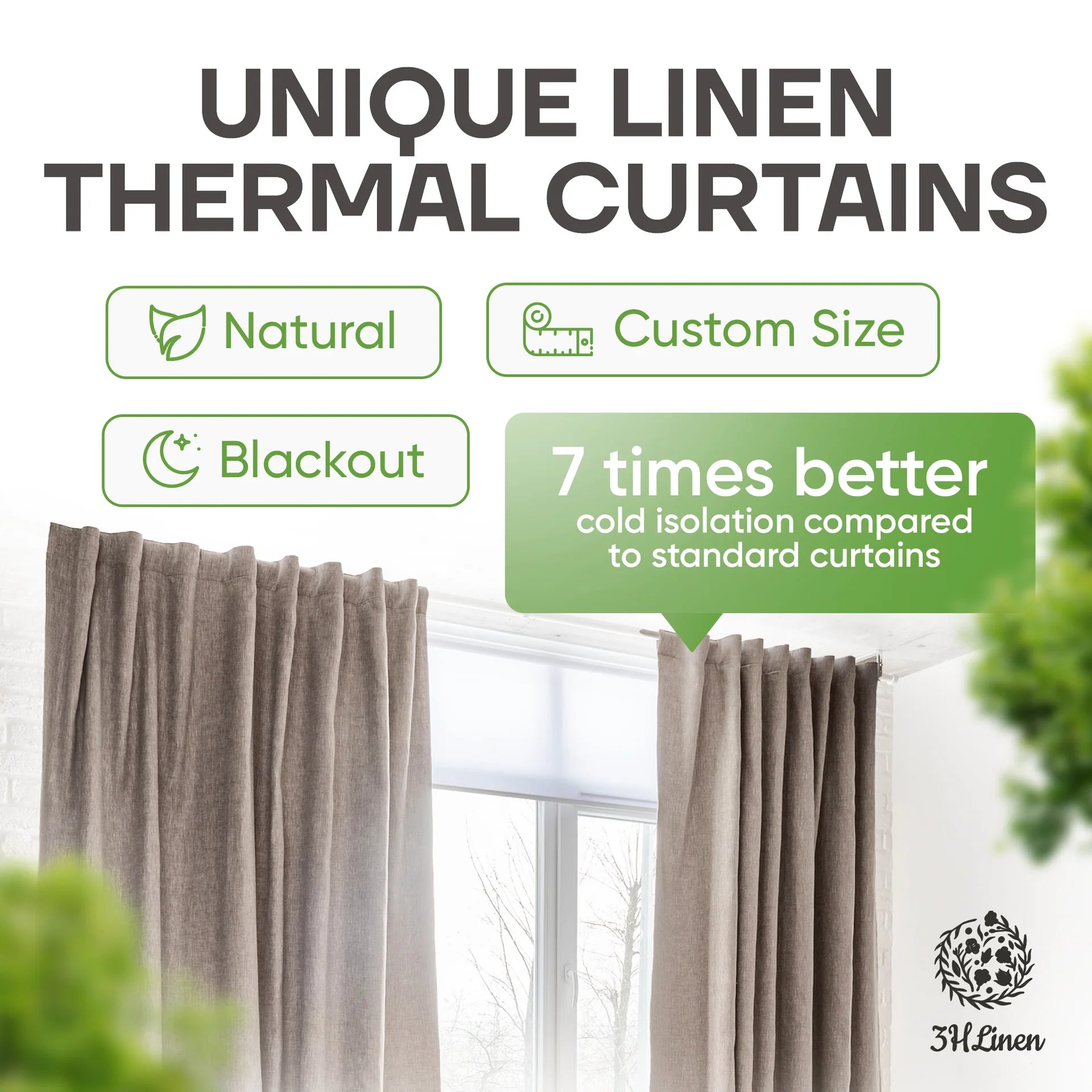 Thermal Curtains - 7x Superior Insulation