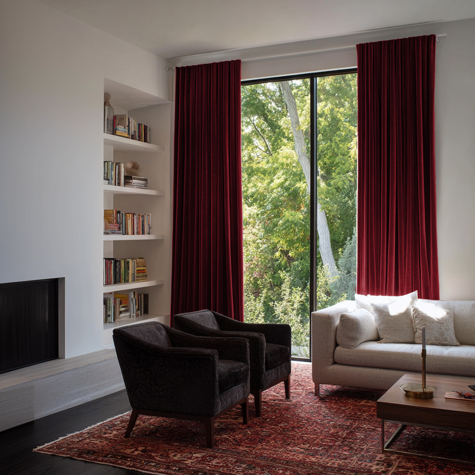 Red Curtains - Sheer & Blackout Red Curtains