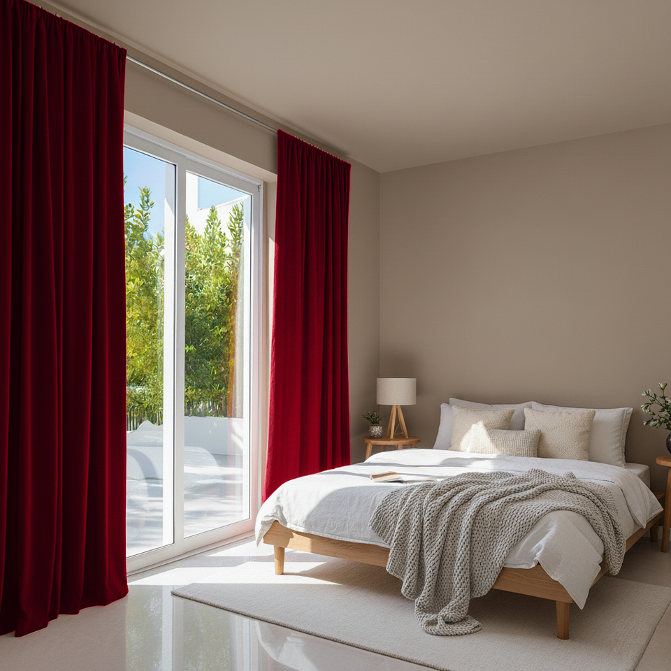 Red Curtains - Sheer & Blackout Red Curtains