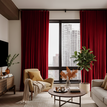 Red Curtains - Sheer & Blackout Red Curtains