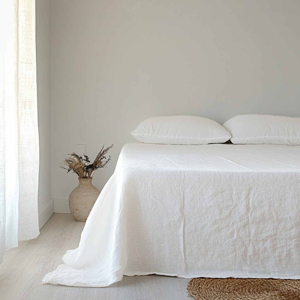 Off-White Linen Flat Sheet – 100% European Linen – Single, Long Single ...
