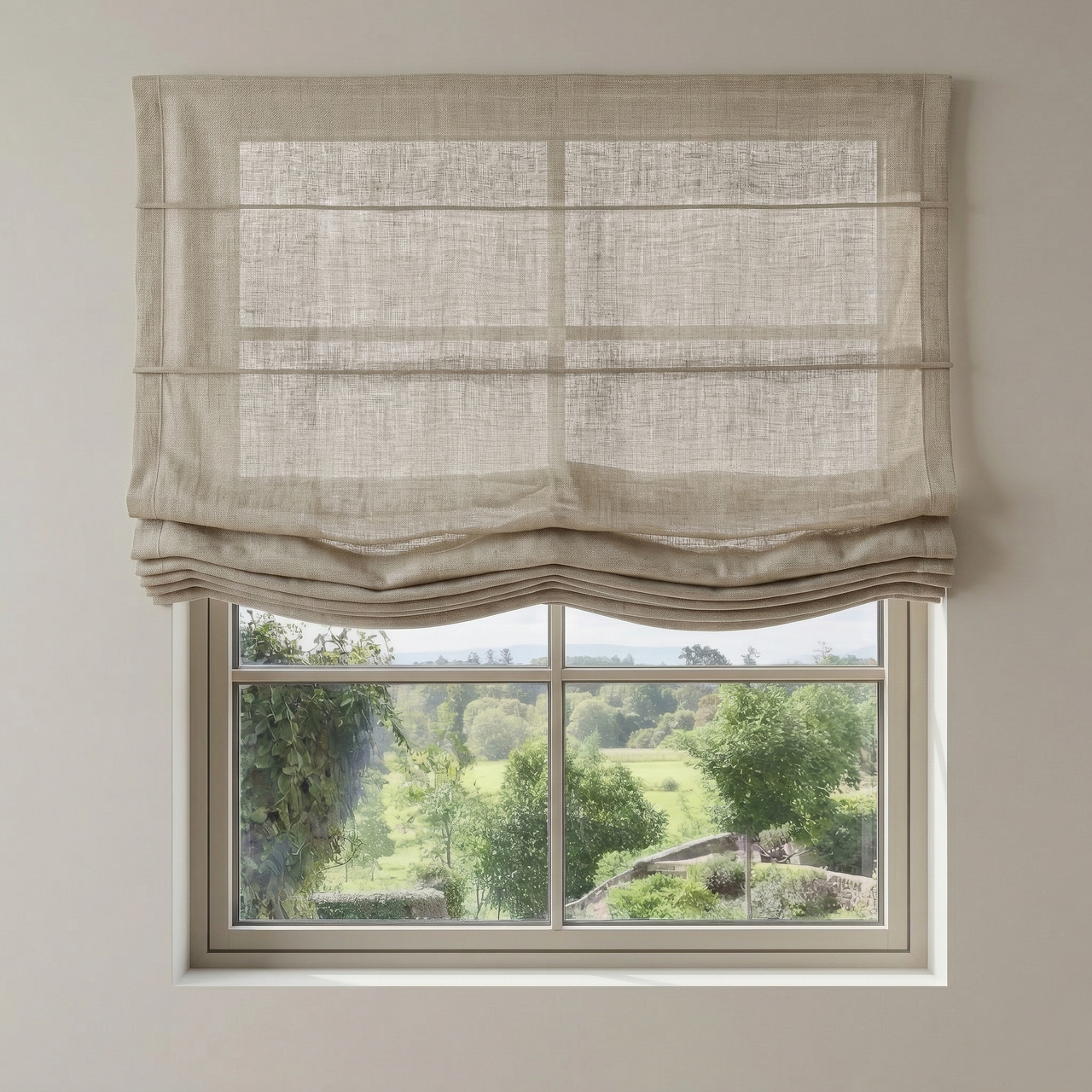 Soft Relaxed Linen Roman Blinds - Unlined, Cotton or Blockout Lining ...