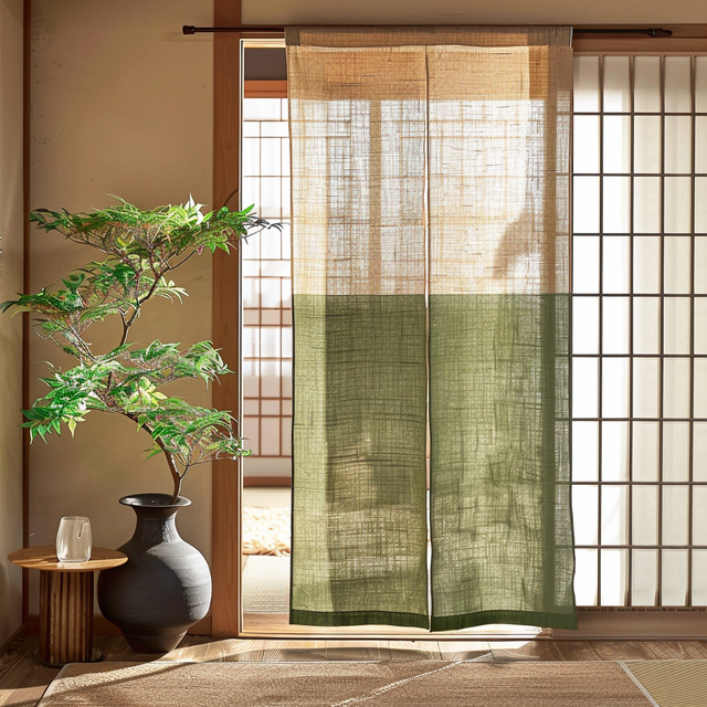 Japanese Curtains - Noren Drapes - 100% Premium Linen