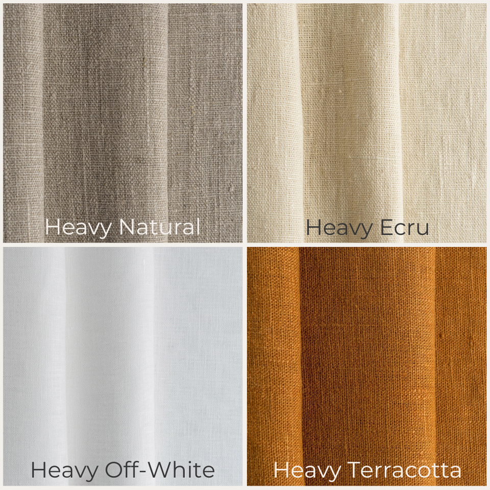 Natural Heavy Weight Linen Noren Curtain - Japanese Curtains - Noren D