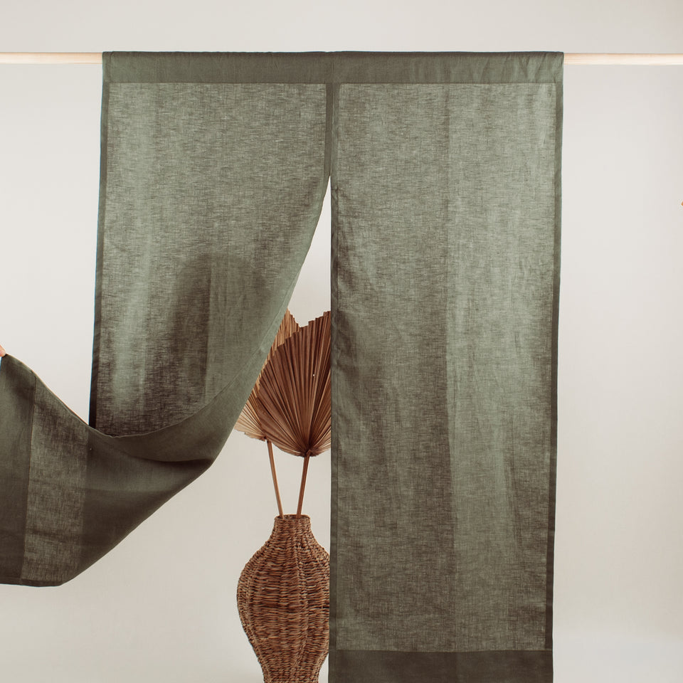 Japanese Curtains - Noren Drapes - 100% Premium Linen